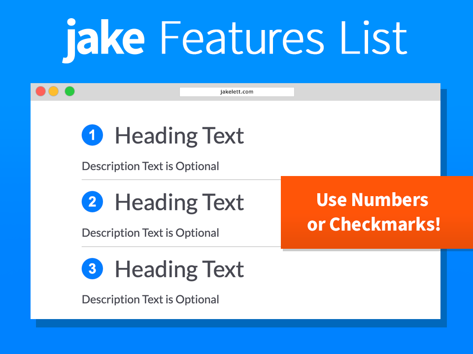 Jake Feature List Module by Bootstrap Creative