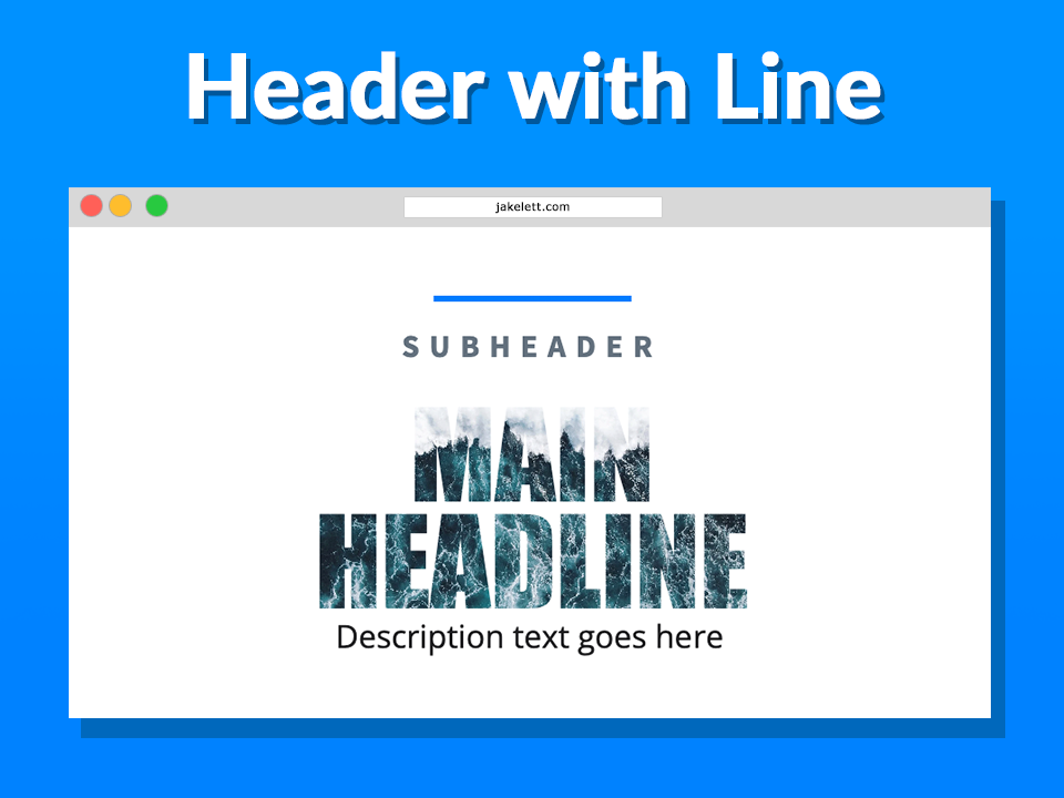 Header With Line Module By Bootstrap Creative