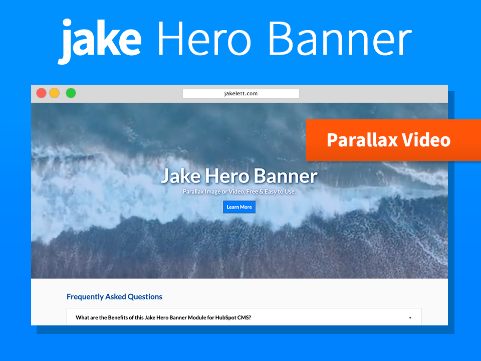 Jake Hero Banner Module by Bootstrap Creative