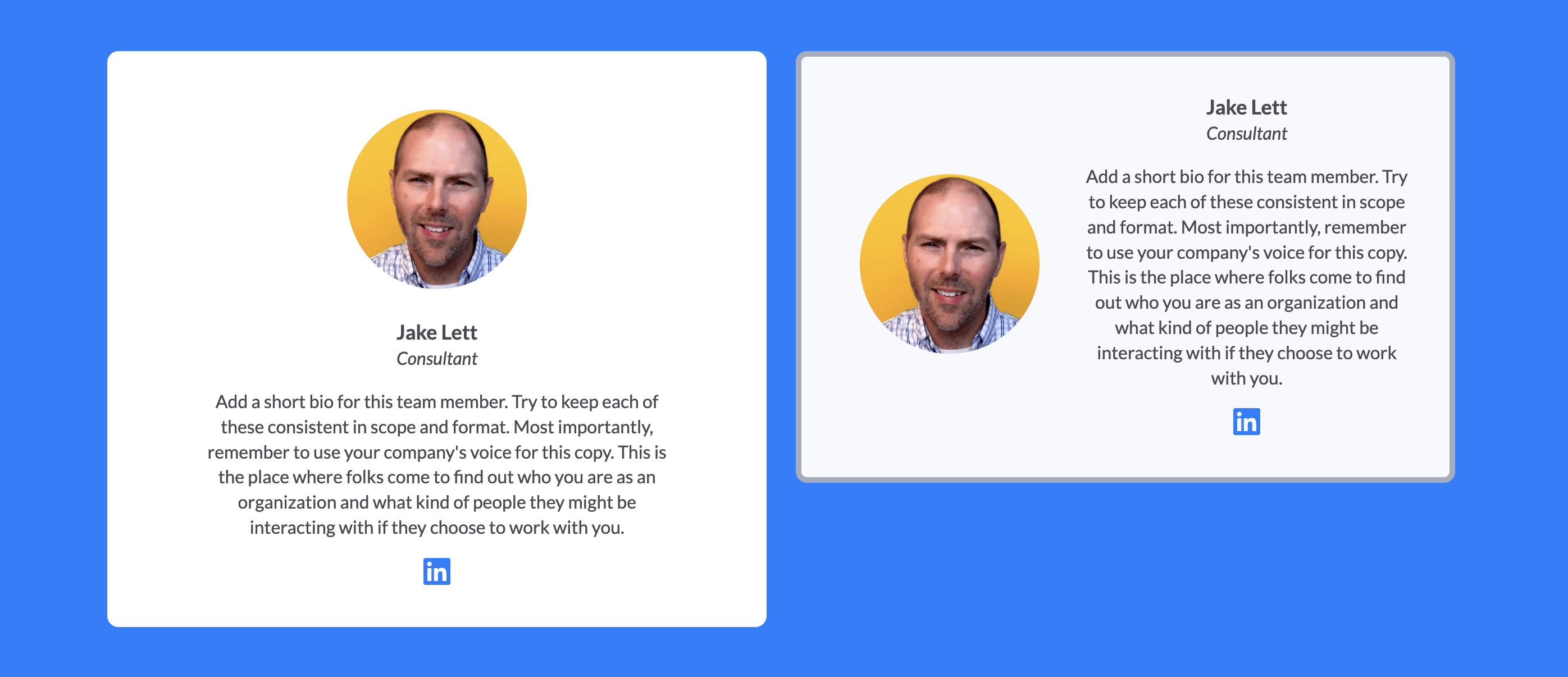 Jake Person Module by Bootstrap Creative