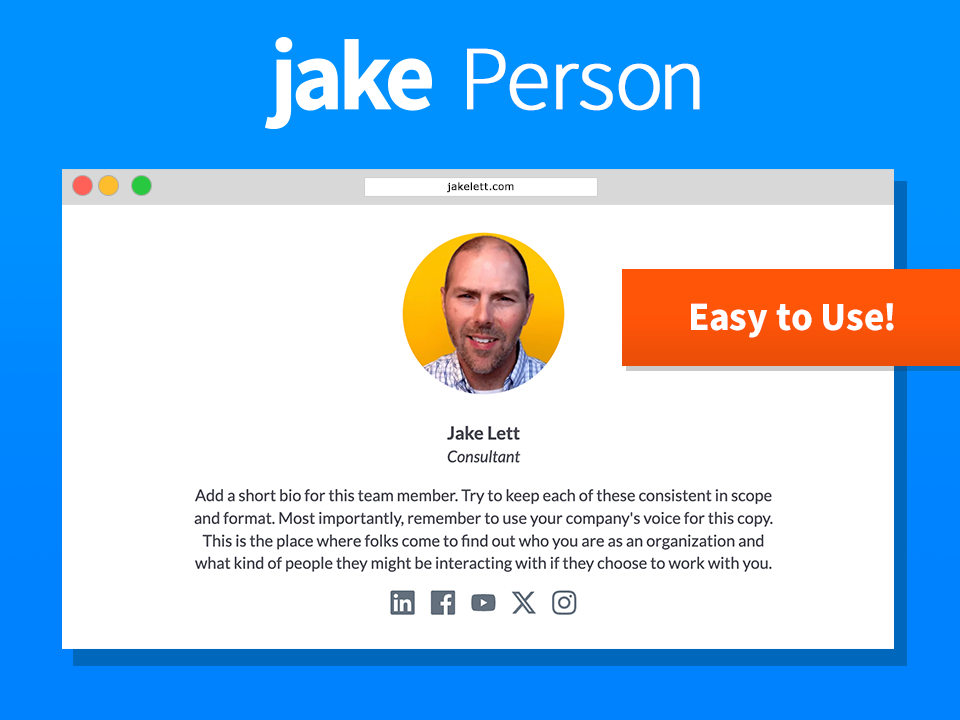 Jake Person Module by Bootstrap Creative
