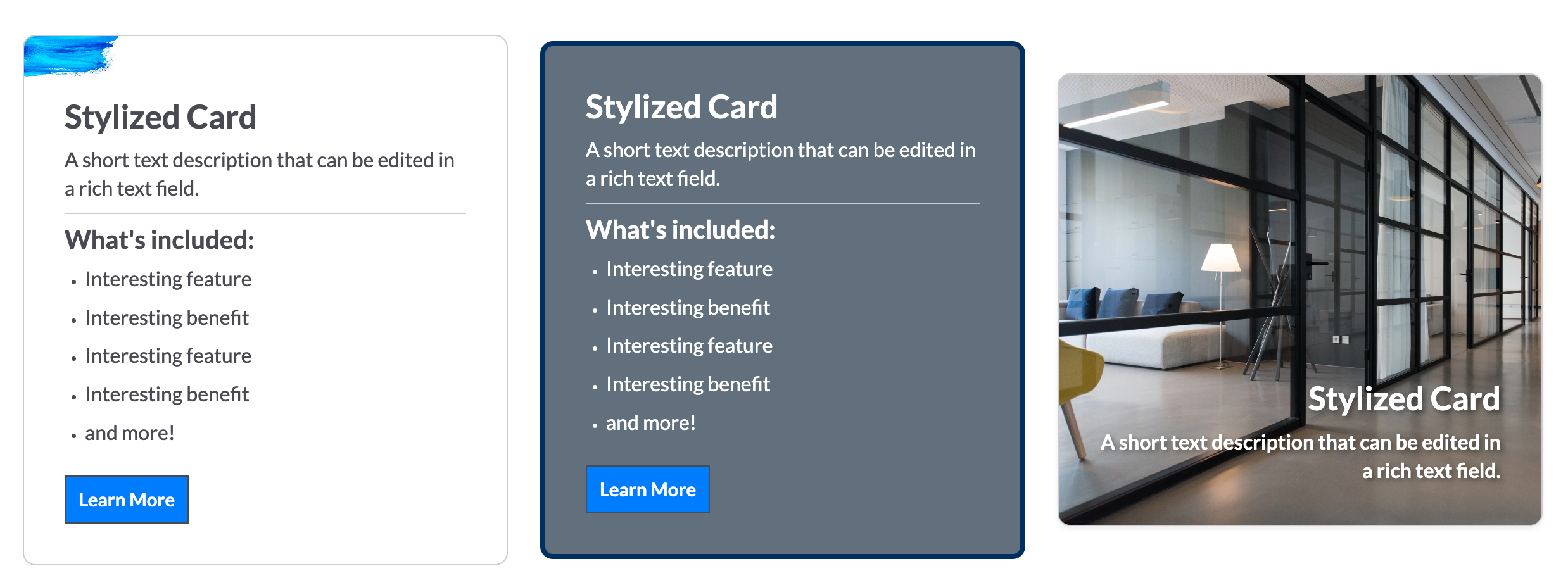 Stylized Card Module by Bootstrap Creative